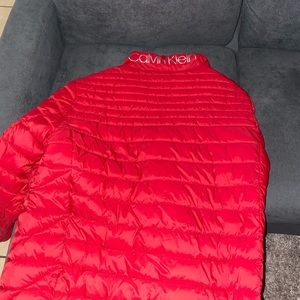 Calvin Klein | Jackets & Coats | Calvin Klein Red Puffer Jacket | Poshmark